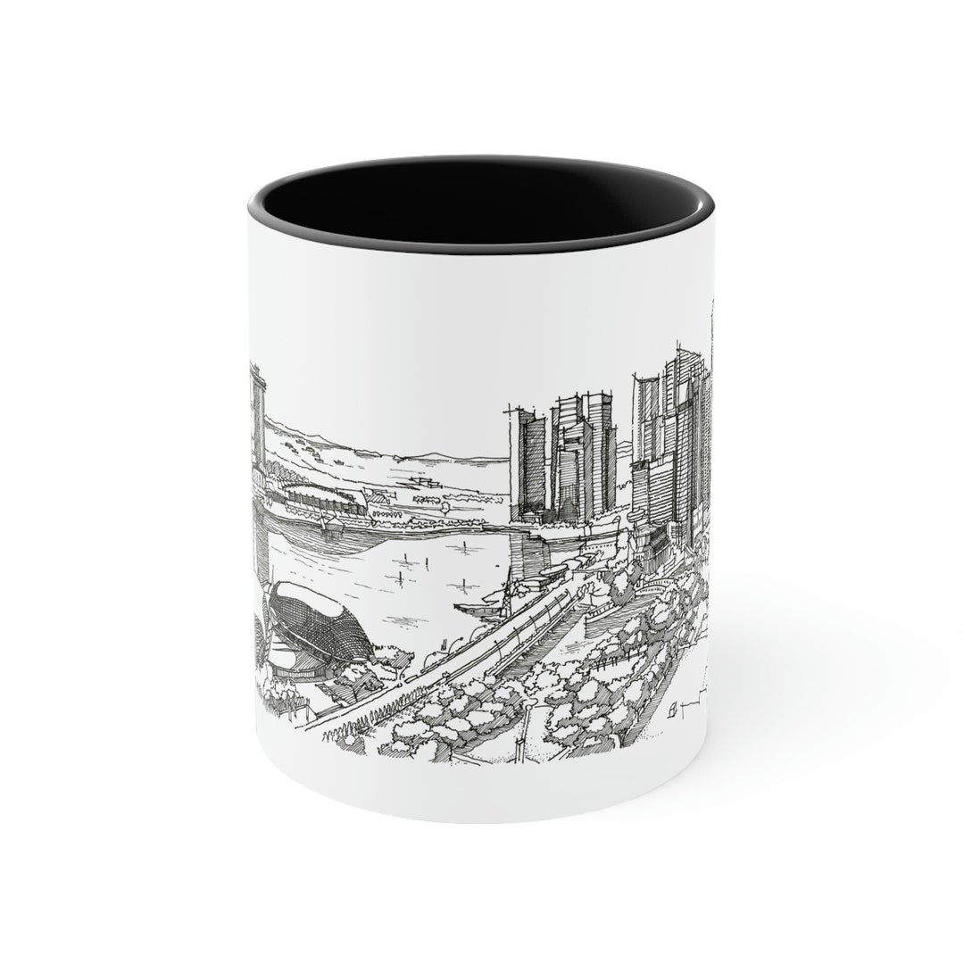 Singapore Skyline Coffee Mug, Architects Mug, Marina Bay Sands Souvenir ...