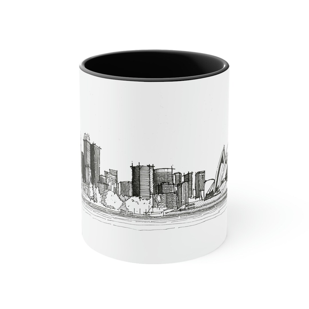 Sydney Skyline Coffee Mug, Architects Mug, Sydney Harbour Souvenir ...