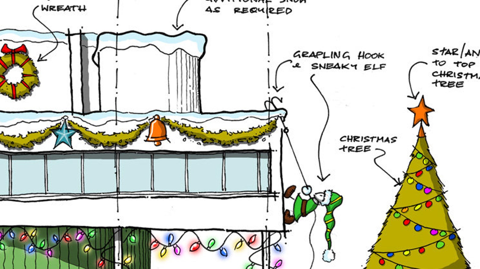 Christmas Architecture, Festive Le Corbusier, Architects Villa Savoye ...
