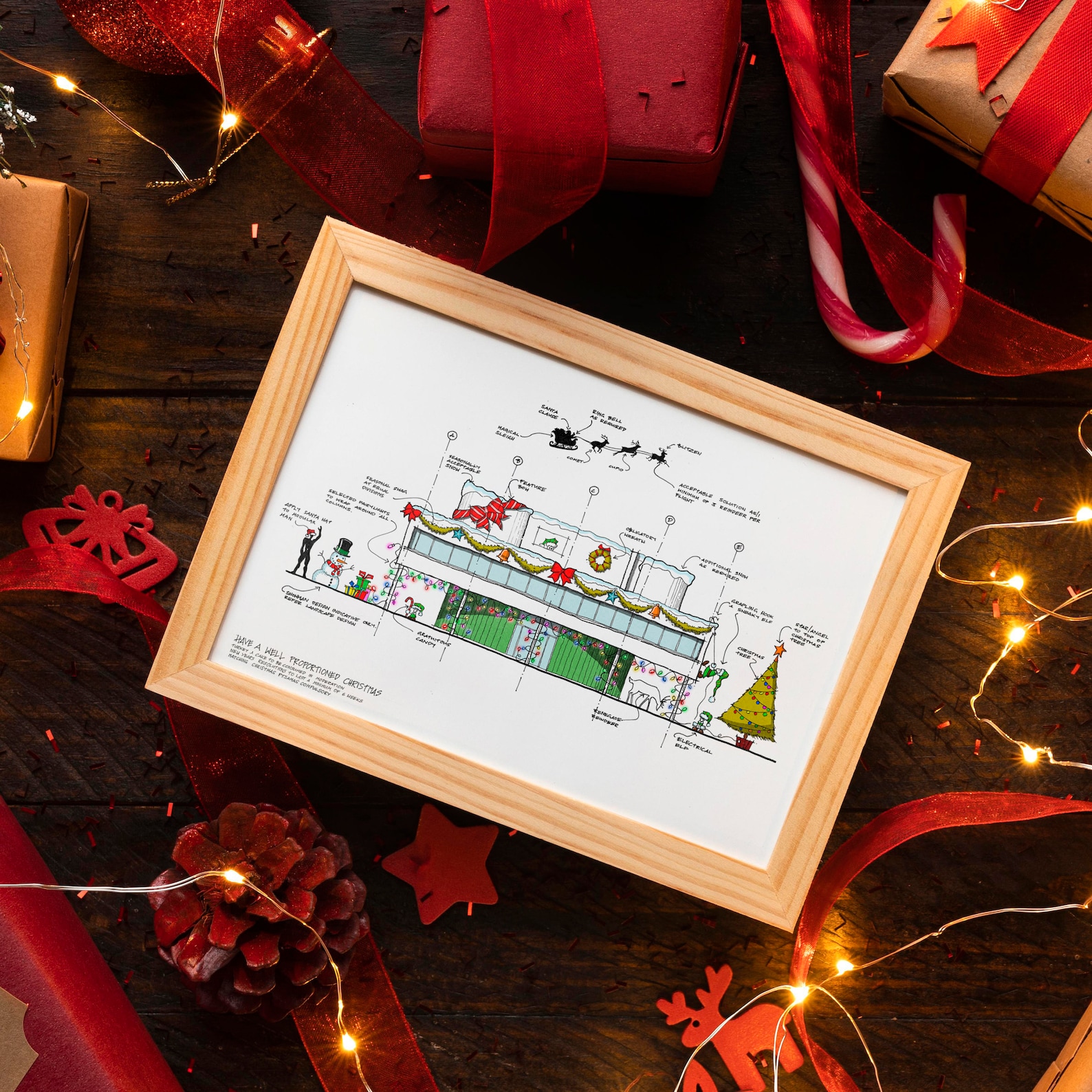 Christmas Architecture, Festive Le Corbusier, Architects Villa Savoye ...