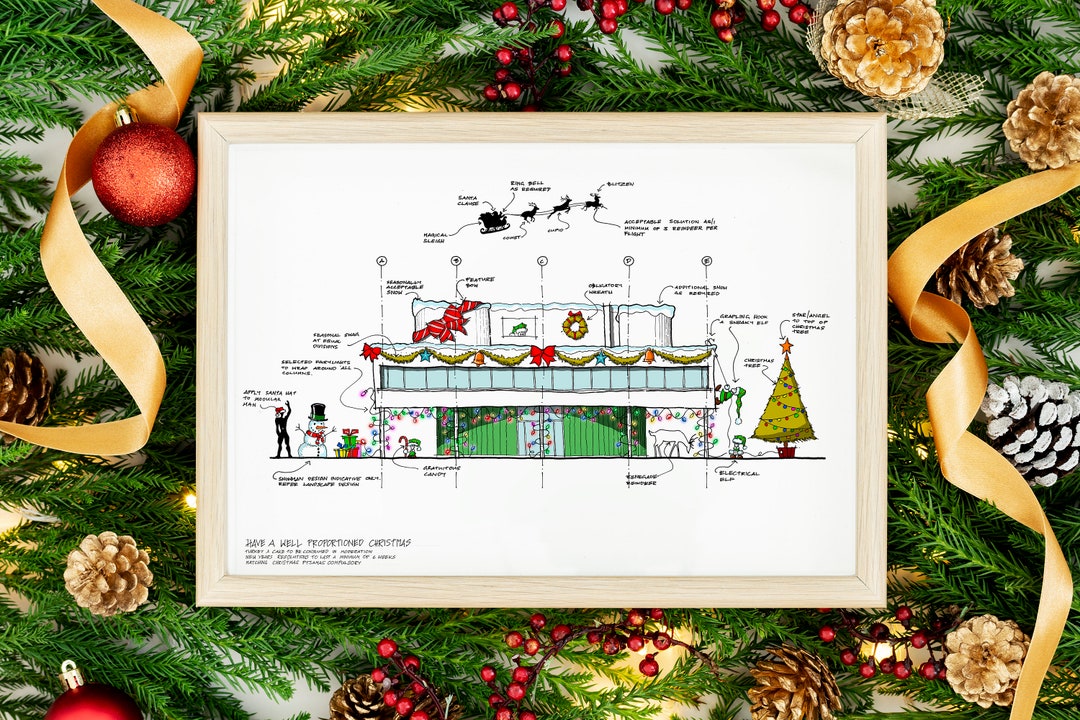 Christmas Architecture, Festive Le Corbusier, Architects Villa Savoye ...