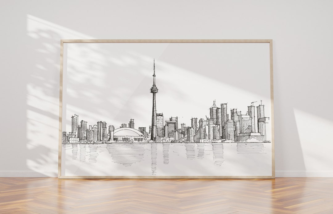 Toronto Skyline Canada Architecture Hand Drawn Architecture - Etsy