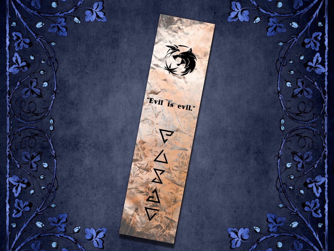 The Witcher Bookmark, the Witcher Quote Bookmark, Printable Bookmark ...