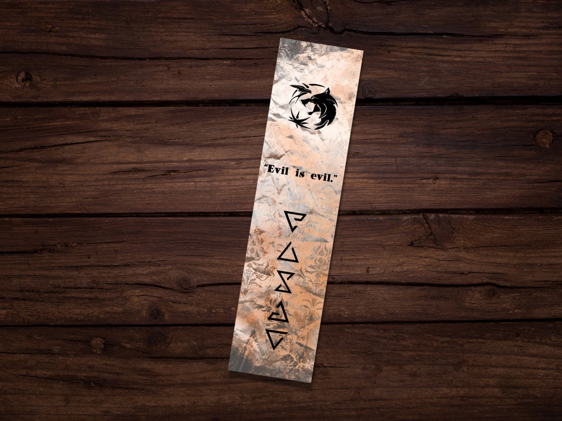 The Witcher Bookmark, the Witcher Quote Bookmark, Printable Bookmark ...