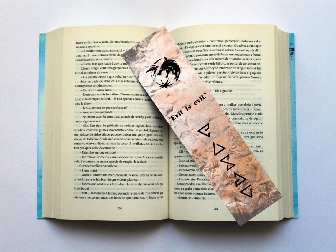 The Witcher Bookmark, the Witcher Quote Bookmark, Printable Bookmark ...