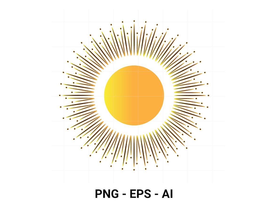 Sun Gradient PNG Sun PNG Sun Digital File | Etsy