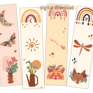 Printable Boho Bookmarks Printable Bookmarks Bookmarks - Etsy