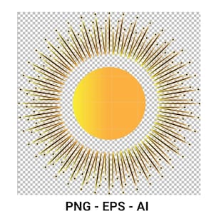 Sun Gradient PNG Sun PNG Sun Digital File | Etsy