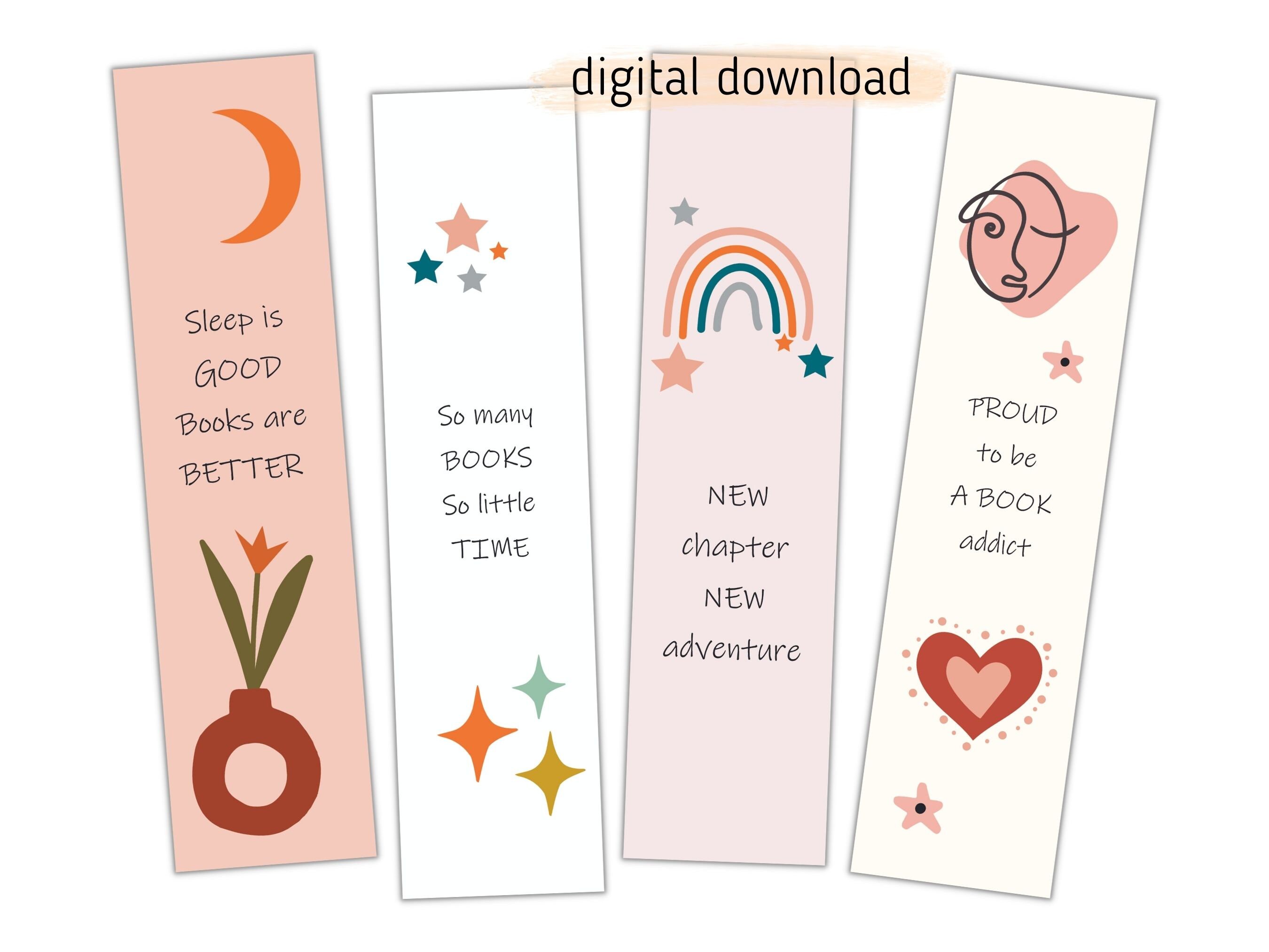 Printable Boho Bookmarks Digital Download - Etsy