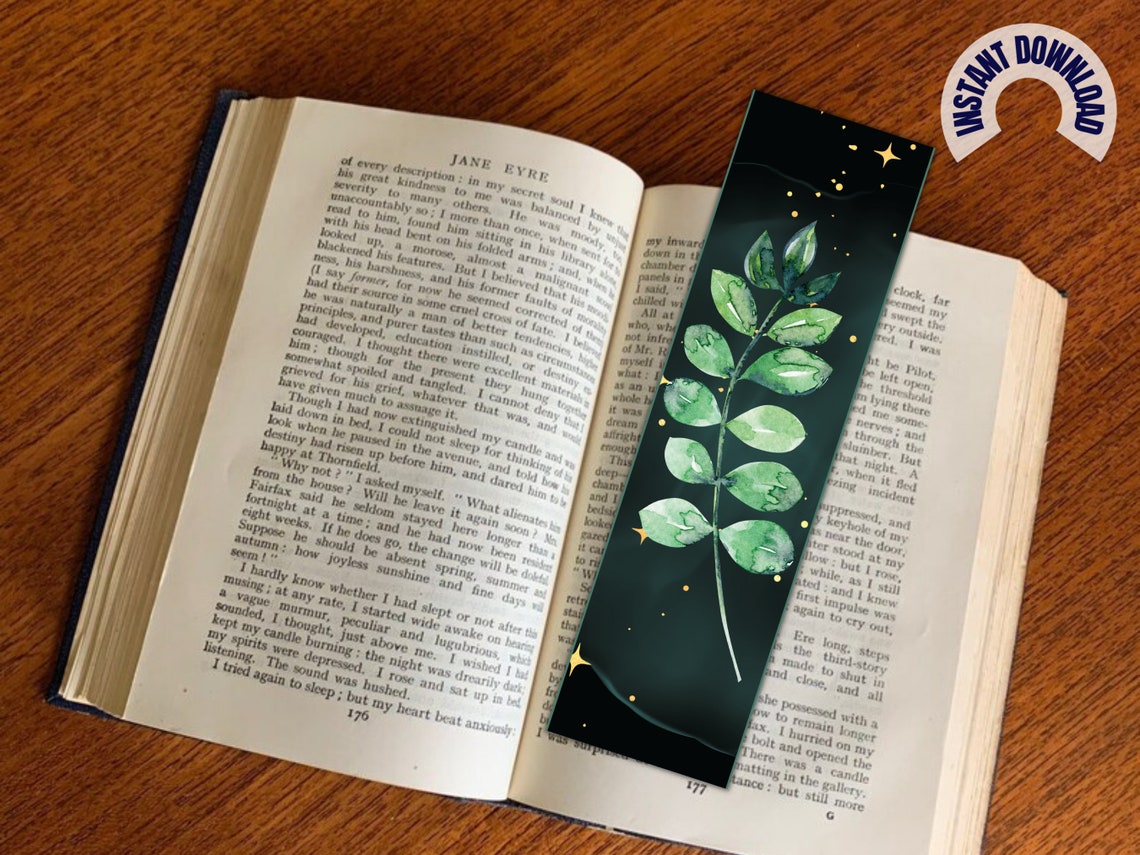 Printable Bookmarks Watercolor Leaves, Watercolor Leaves Bookmarks ...