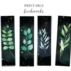 Printable Bookmarks Watercolor Leaves, Watercolor Leaves Bookmarks ...