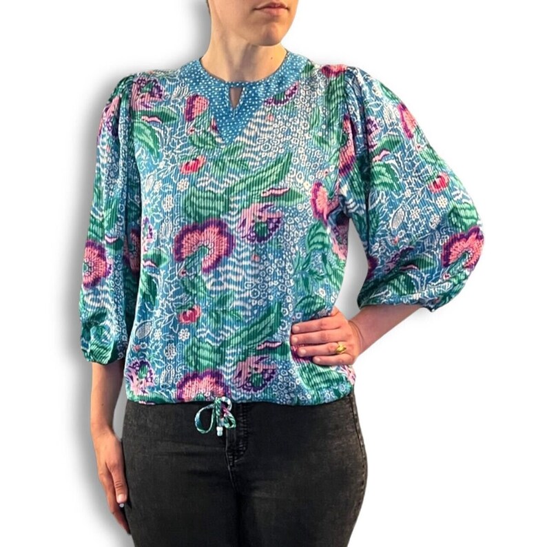 1980s Vintage Diane Freis Originals Balloon Sleeve Blouse Top - Etsy