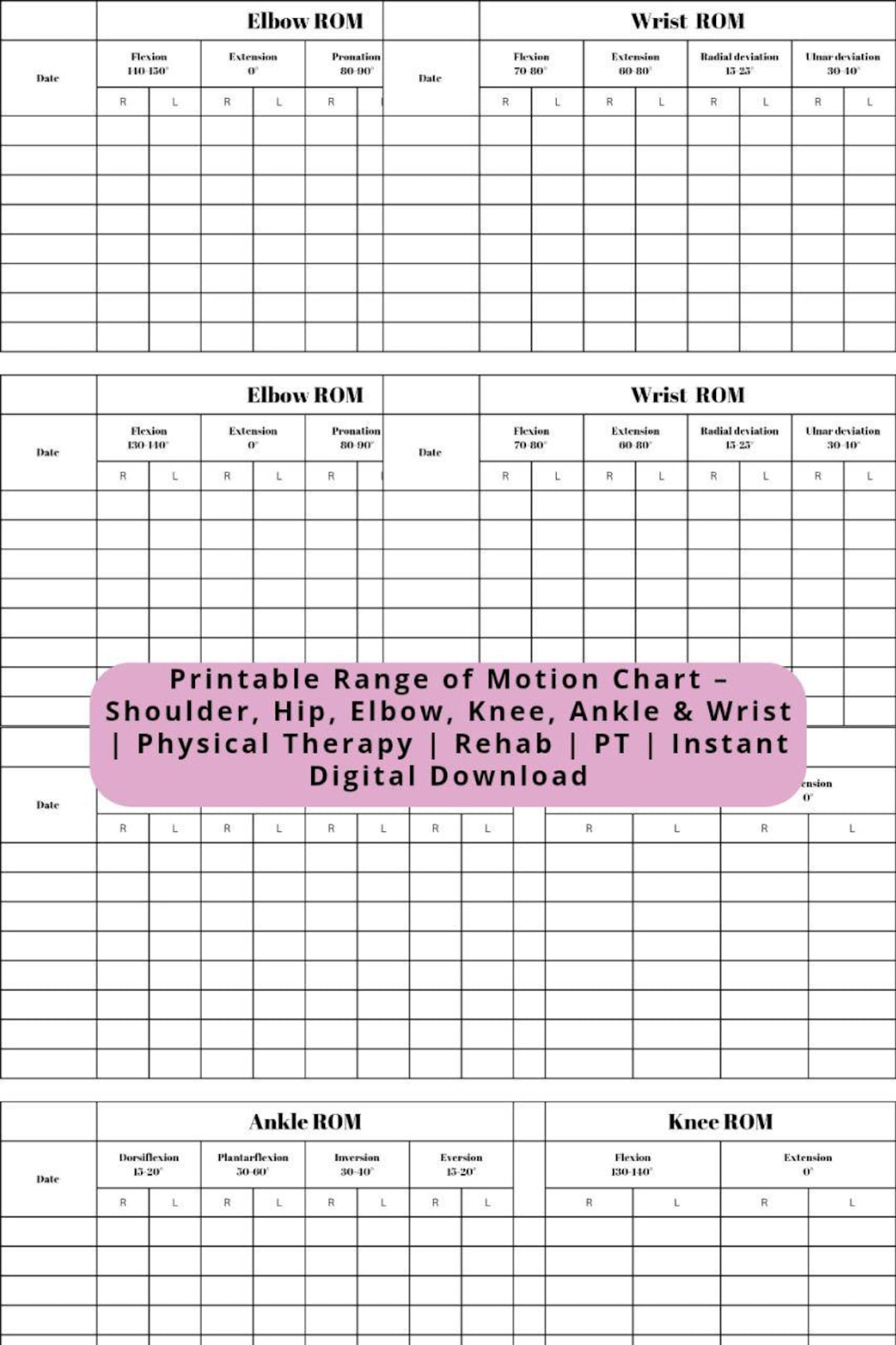 Range of Motion Tracker | Physical Therapy |shoulder , Hip , Elbow ...