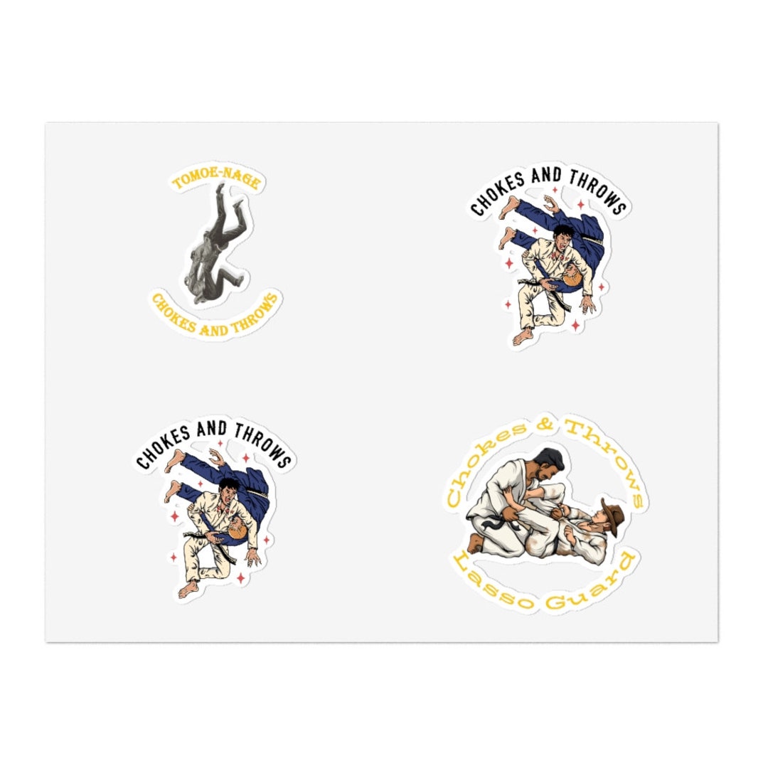 Chokes and Throws, Brazilian Jiu-jitsu Decal, Judo Wrestling Sticker ...
