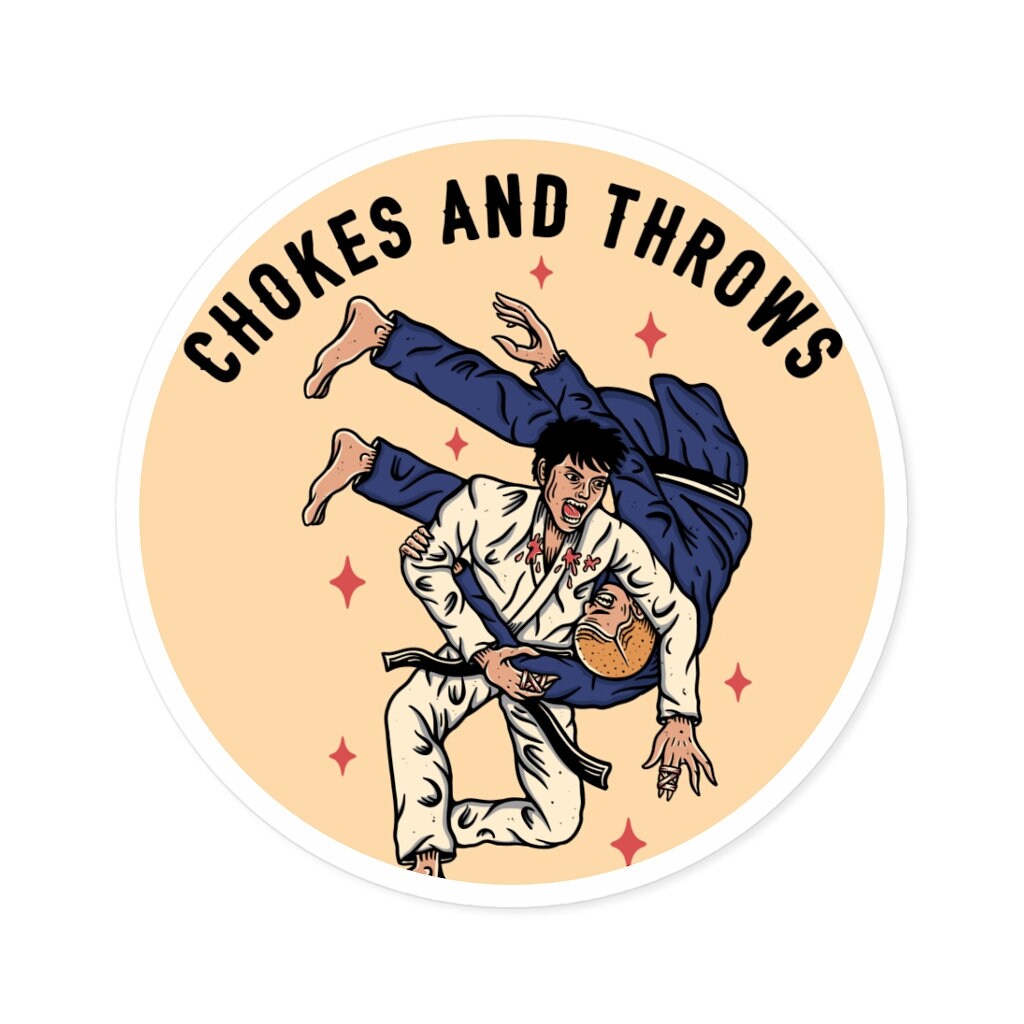 BJJ Chokes and Throws Round Stickers Indoor/outdoor - Etsy