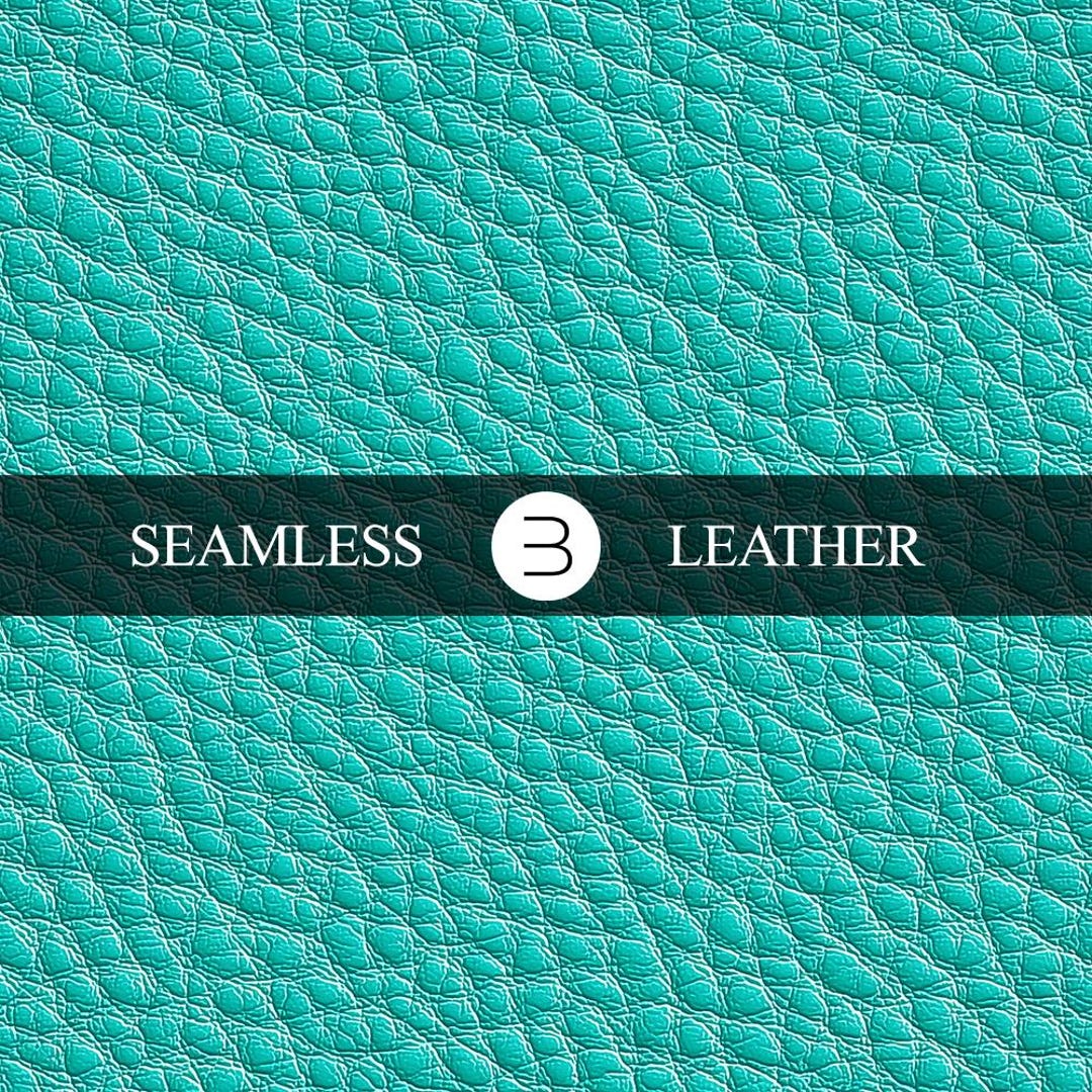 Vivid Turquoise Leather Texture Pattern – Seamless Pebbled Faux Leather ...