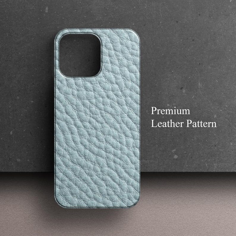 Soft Powder Blue Leather Texture Pattern – Seamless Pebbled Faux ...