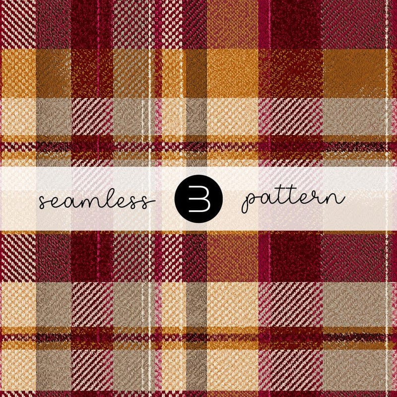 Red Yellow Plaid Paper - Etsy UK