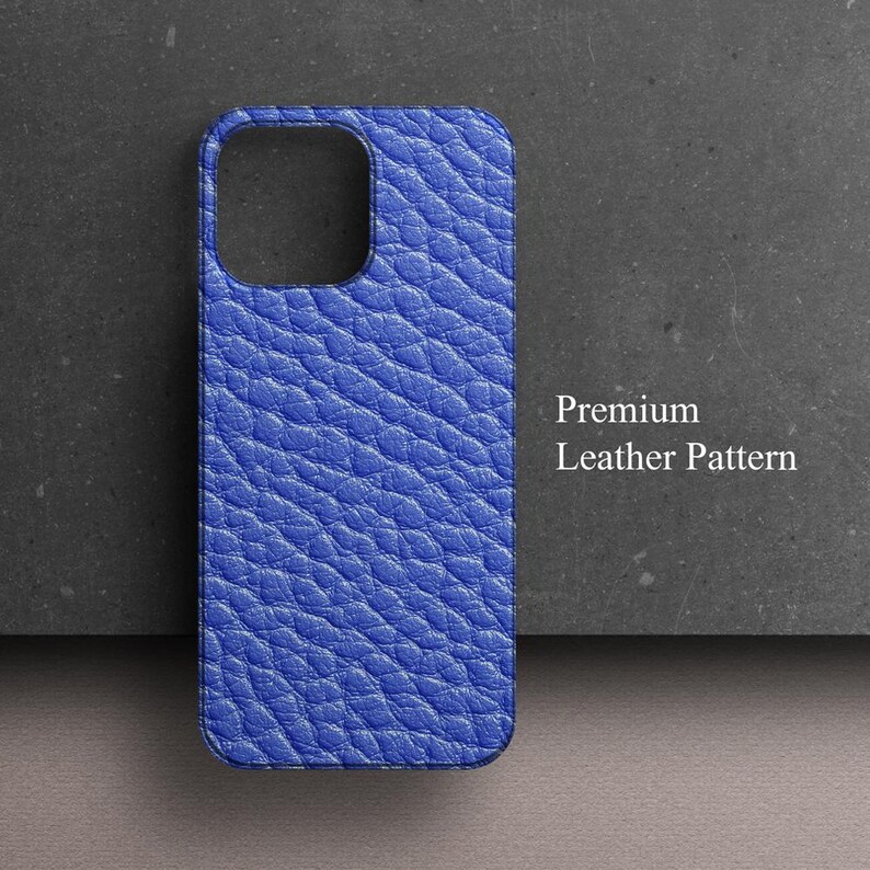 Royal Blue Leather Texture Pattern – Seamless Pebbled Faux Leather ...