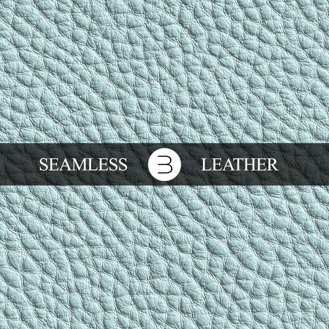 Glacier Blue Leather Texture Pattern – Seamless Pastel Pebbled Faux ...