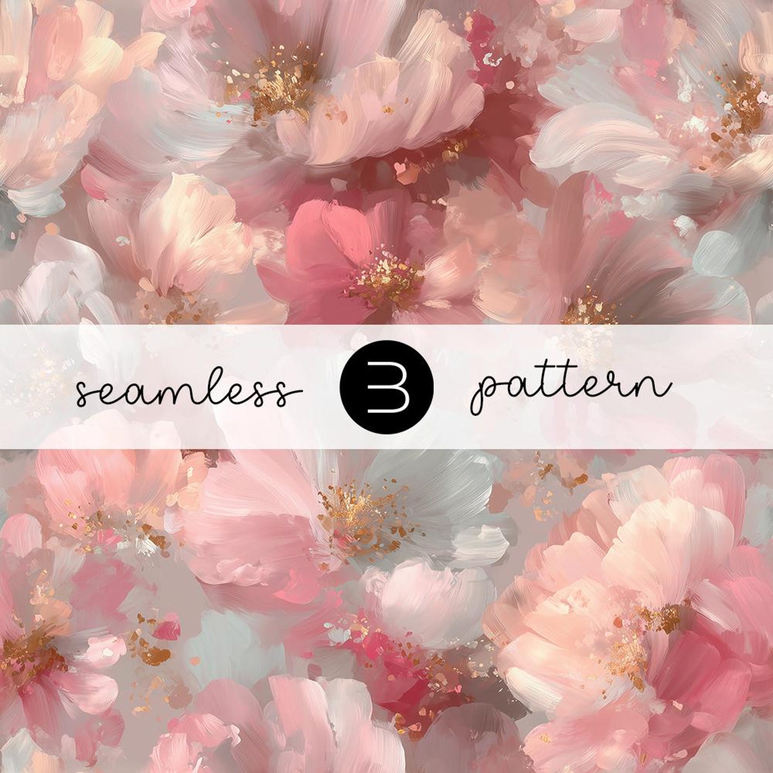 Romantic Blush Floral Pattern – Soft Painterly Seamless Botanical ...