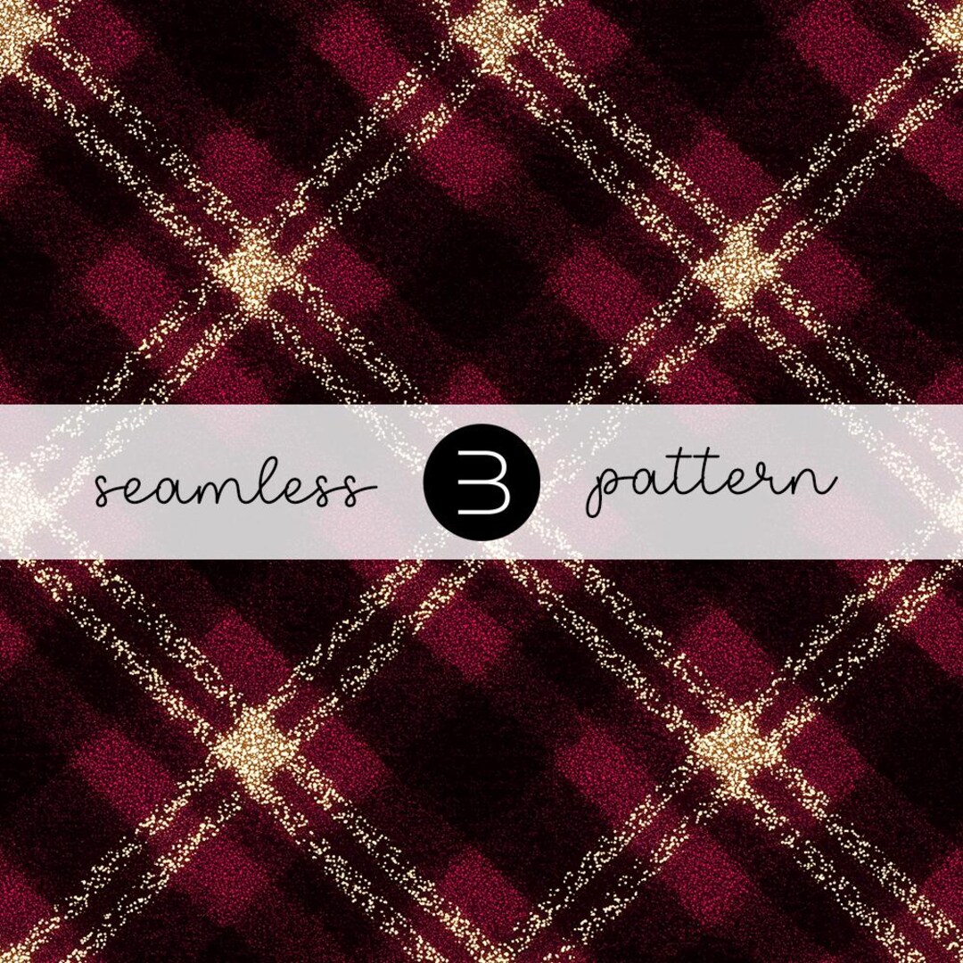 Burgundy Gold Tartan Plaid Pattern: Seamless Christmas Fabric (JPG ...