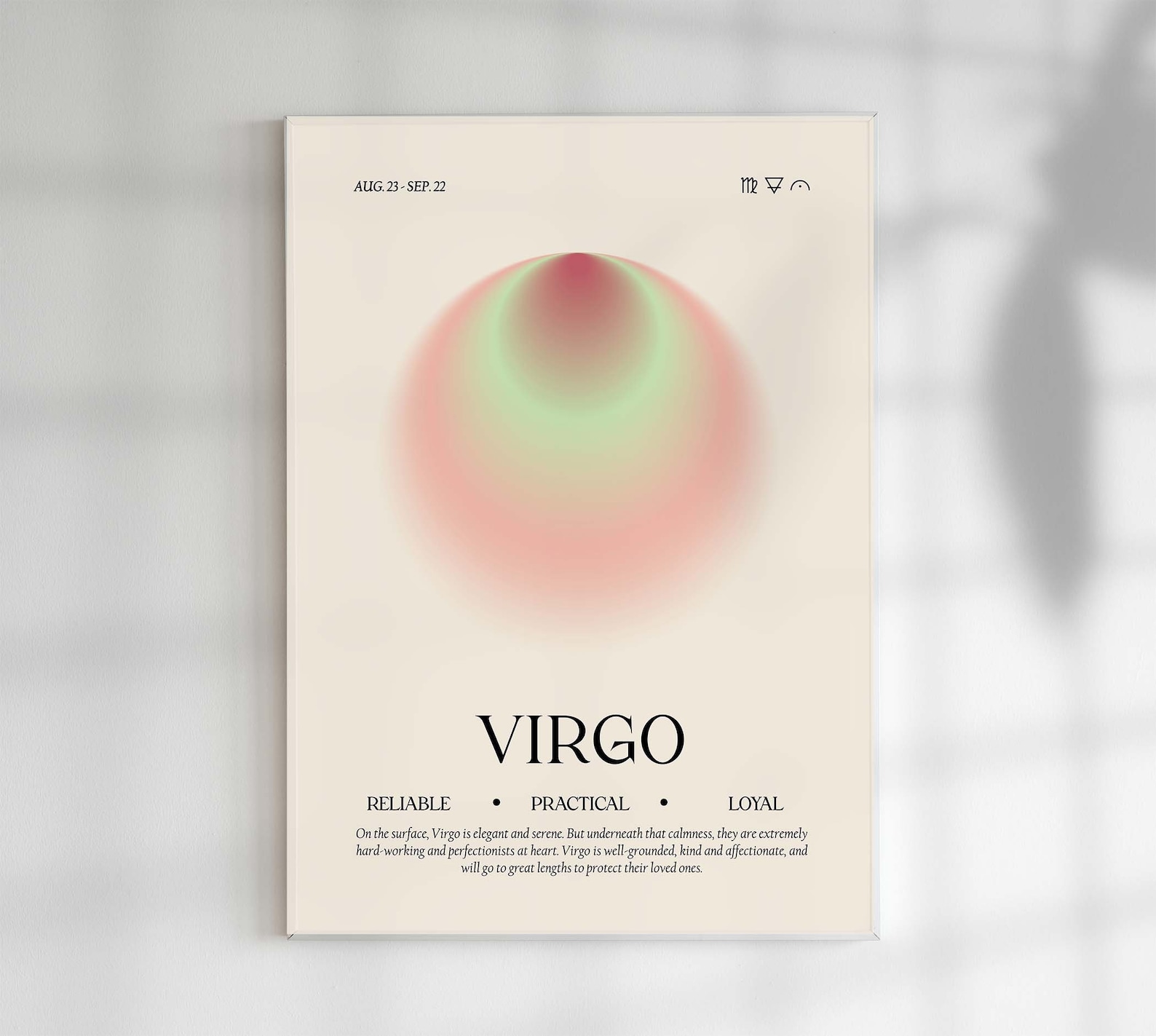 Virgo Wall Art Zodiac Poster Virgo Gift Star Sign Decor - Etsy