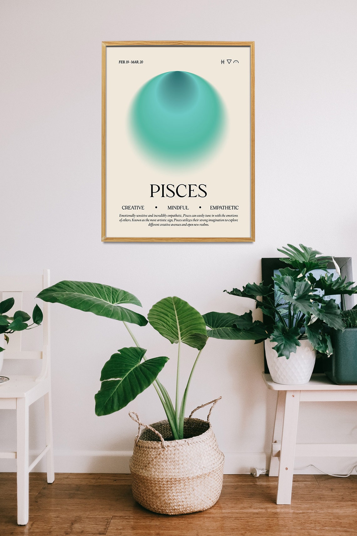 Pisces Wall Art Zodiac Poster Pisces Gift Star Sign Decor - Etsy