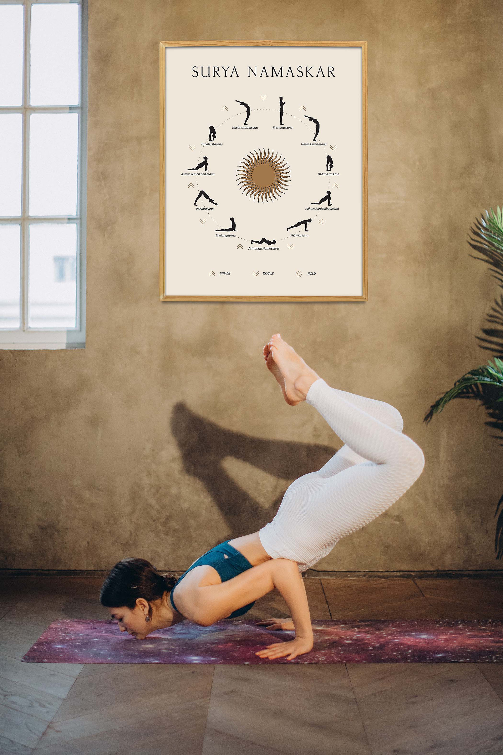 Sun Salutation Poster Surya Namaskar Yoga Lover Gift Yogi - Etsy