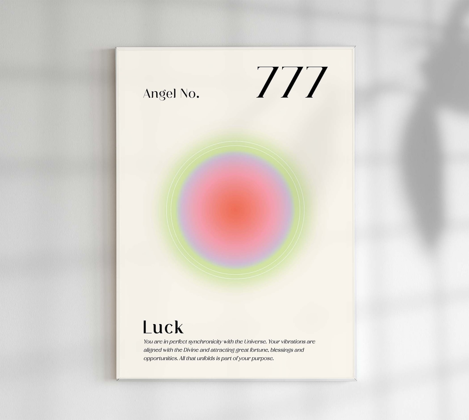 Angel Number 777 Poster Manifestation Print Gradient Wall - Etsy