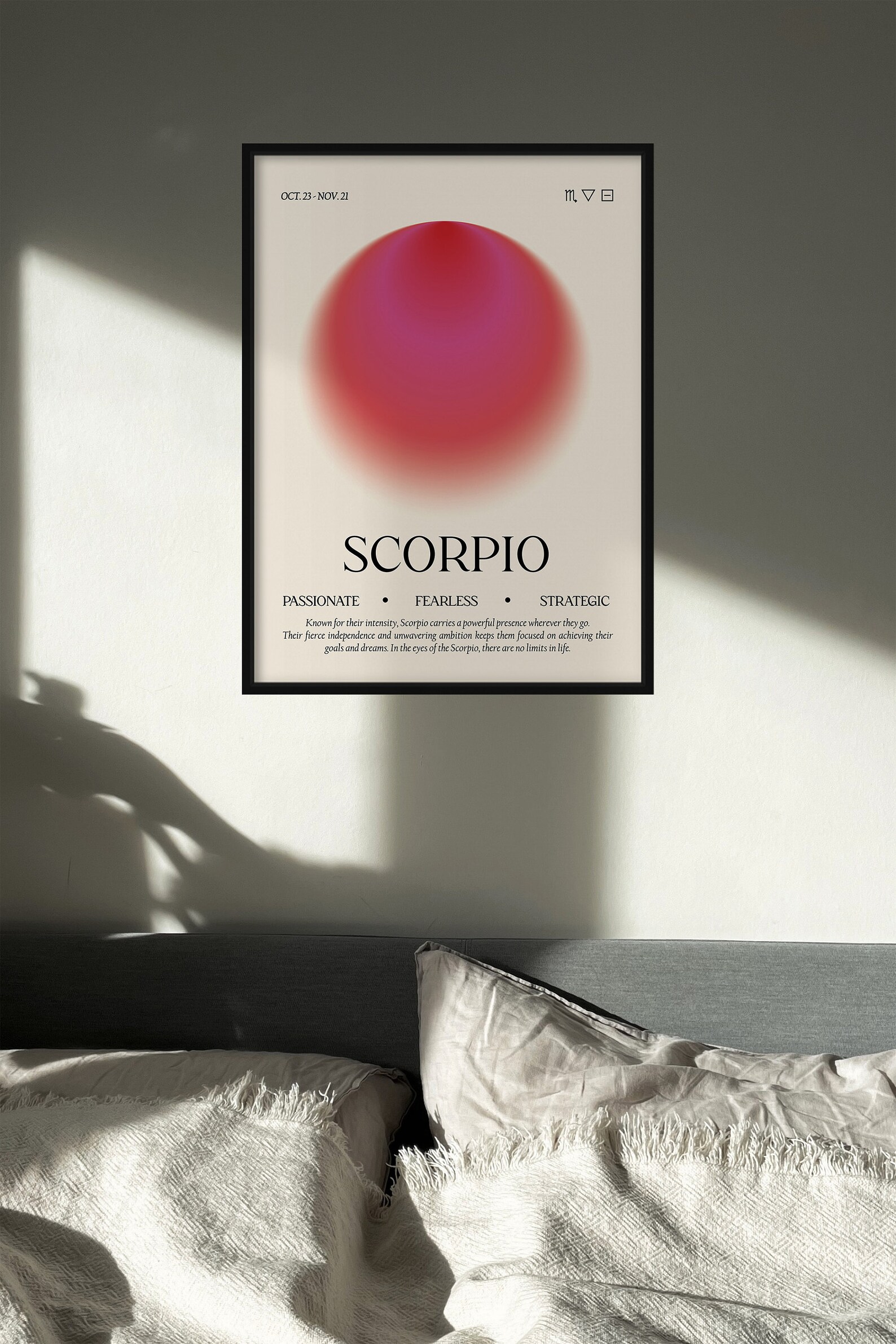 Scorpio Wall Art Zodiac Poster Scorpio Gift Star Sign | Etsy