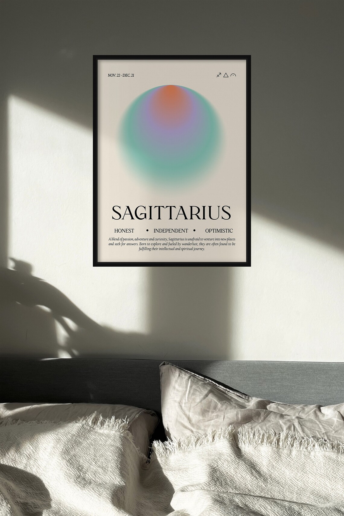Sagittarius Wall Art, Zodiac Poster, Sagittarius Gift, Star Sign Decor ...
