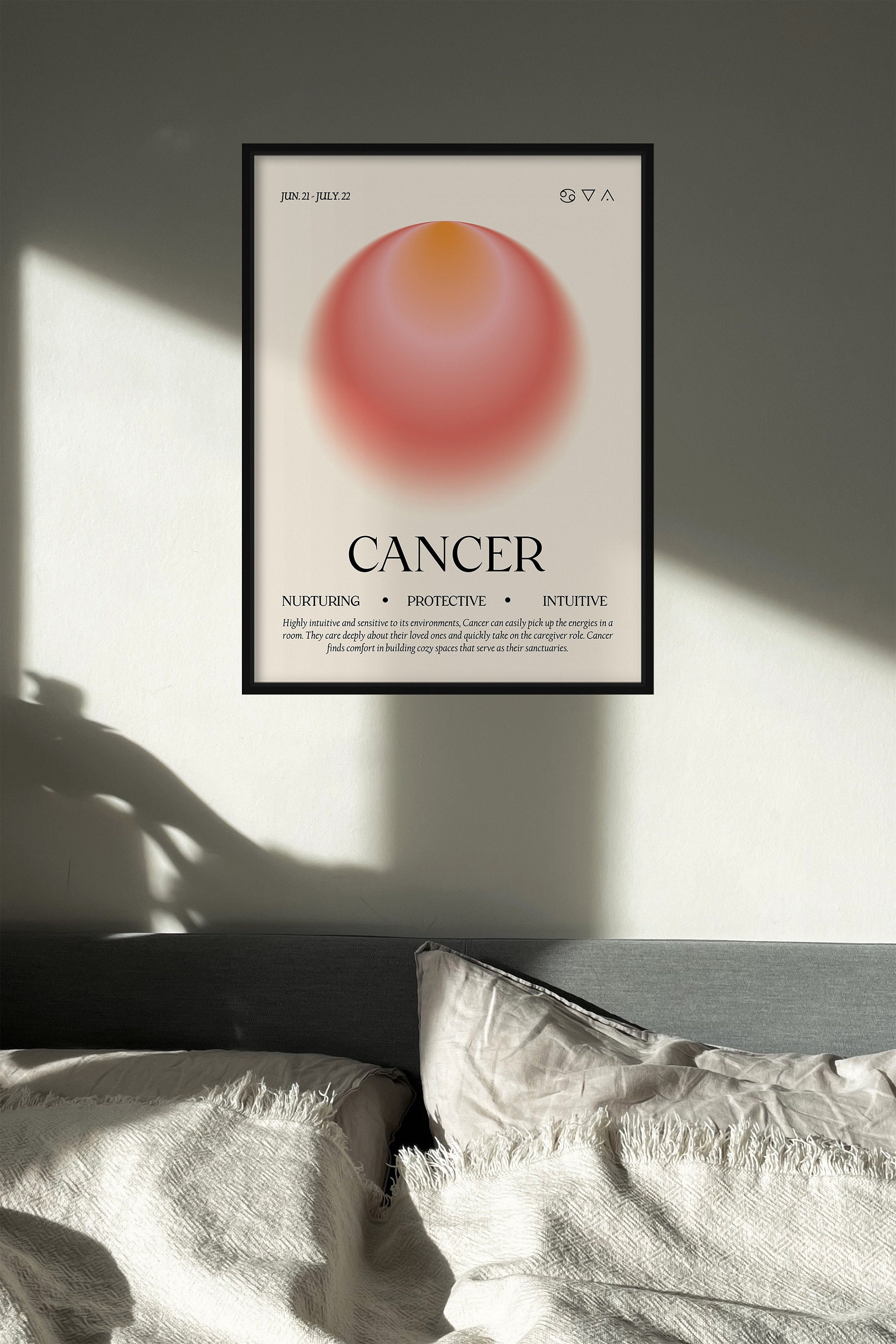 Cancer Art Zodiac Poster Cancer Gift Star Sign Decor - Etsy