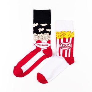 Popcorn Socks, Food Socks, Popcorn Gift, Gift for Foodlover, Crazy ...
