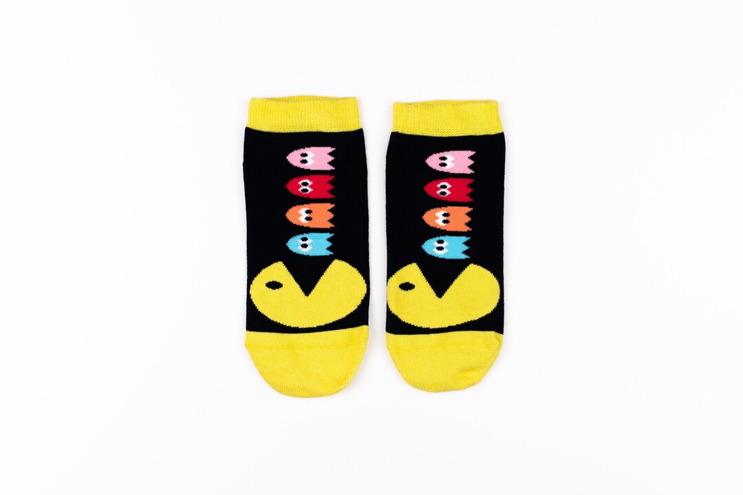 Pac Man Socks, Game Socks, Ankle Socks, Low Cut Socks, Game Socks, Gift ...