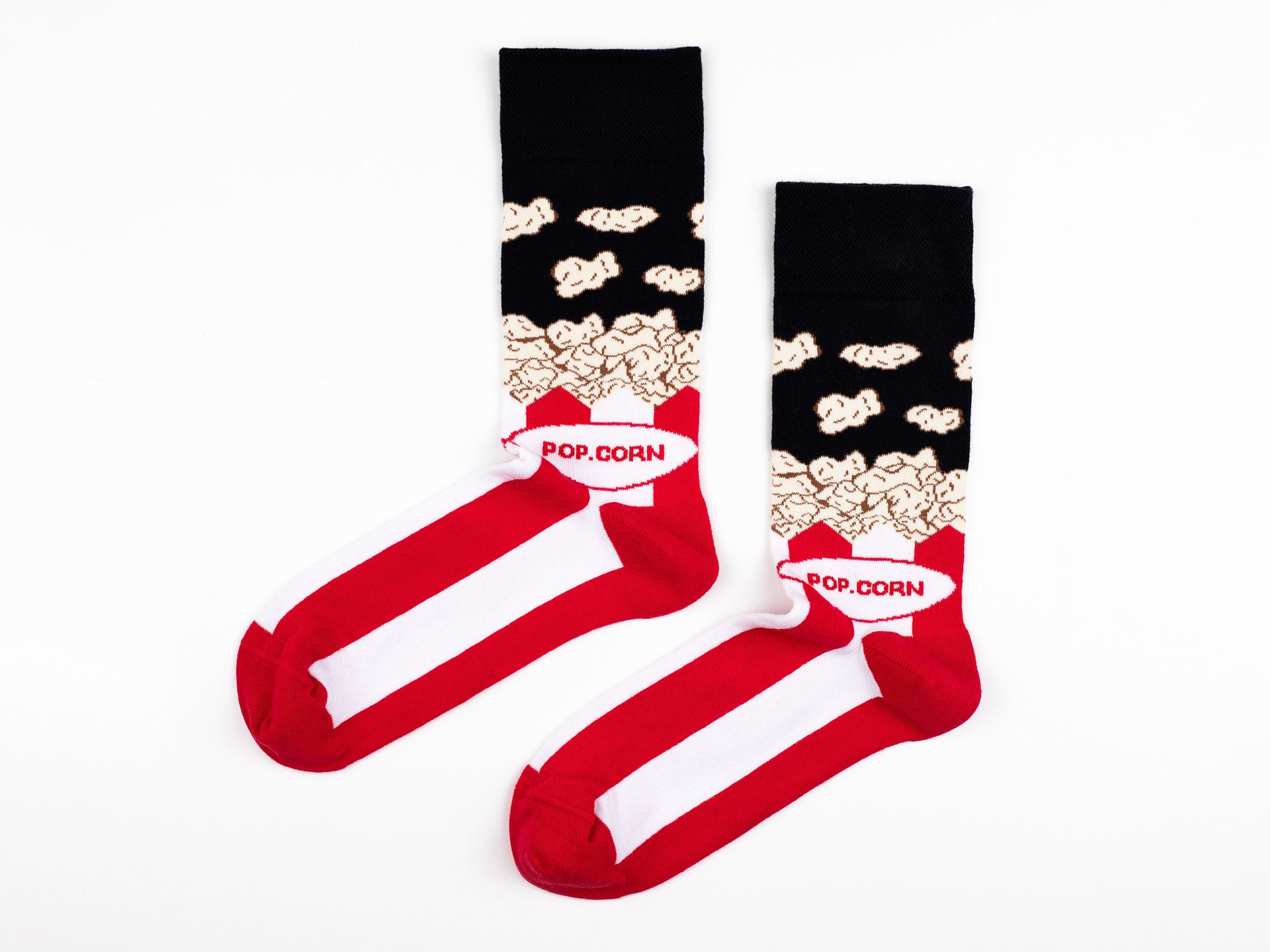 Popcorn Socks, Food Socks, Popcorn Gift, Gift for Foodlover, Crazy ...