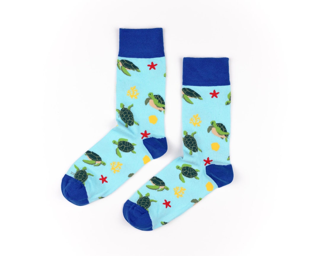 Turtle Socks, Tortoise Socks, Turtle Gift, Sea Socks, Gift for Sea ...