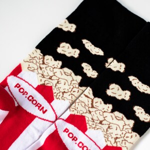 Popcorn Socks, Food Socks, Popcorn Gift, Gift for Foodlover, Crazy ...