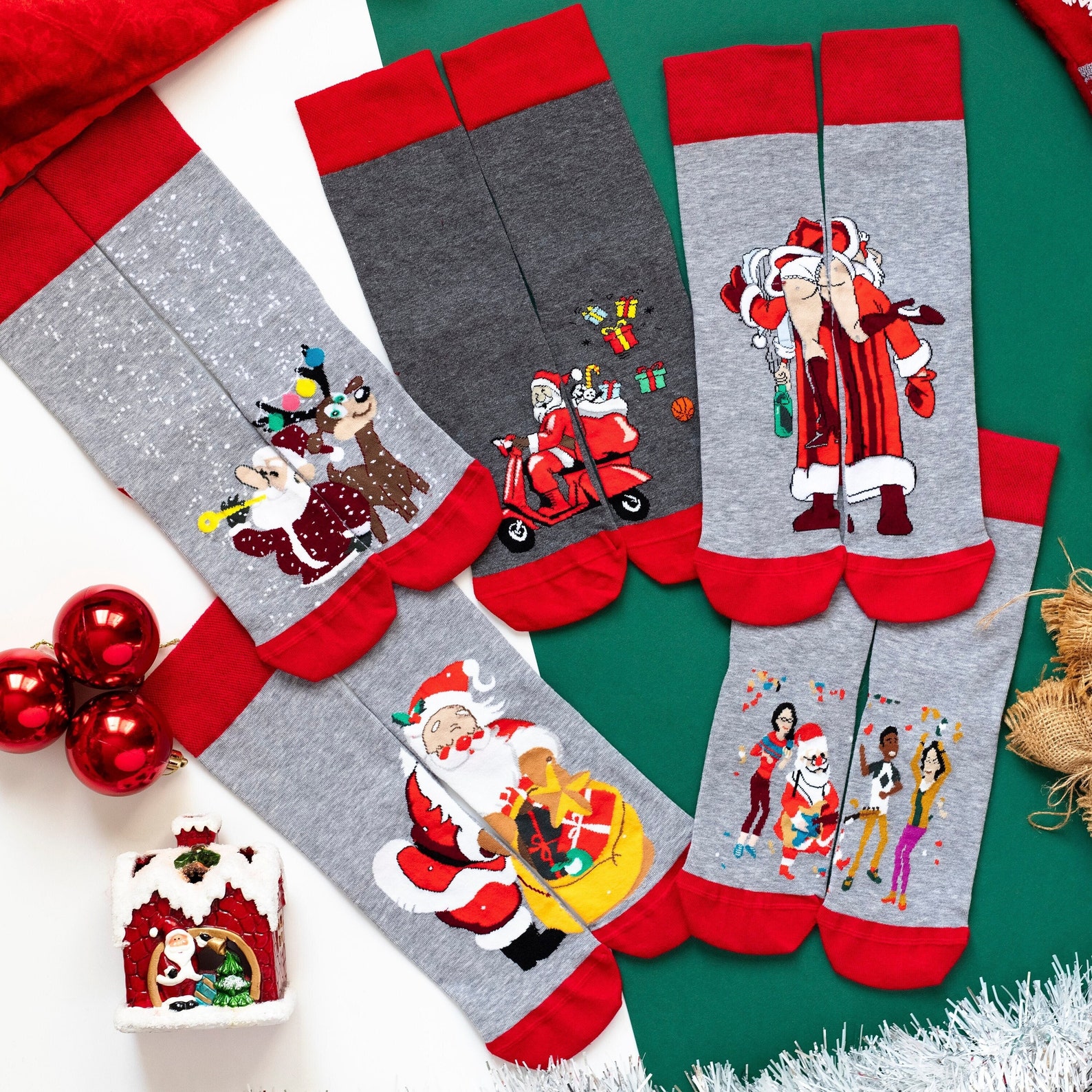 Christmas Socks, Christmas Gift, Funny Xmas Socks for Women and Men ...