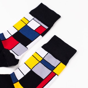 Piet Mondrian Art Socks, Art Socks, Art Lovers Gift, Colorful Socks ...