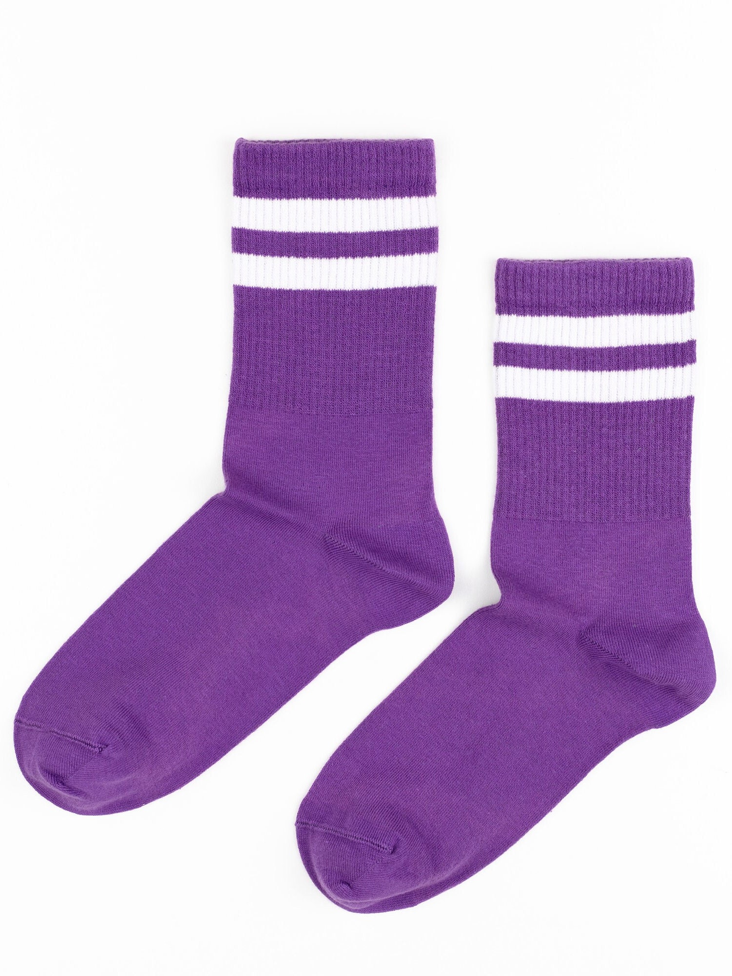 Striped Crew Socks, School Socks, Tennis Socks, Vintage Retro Socks ...