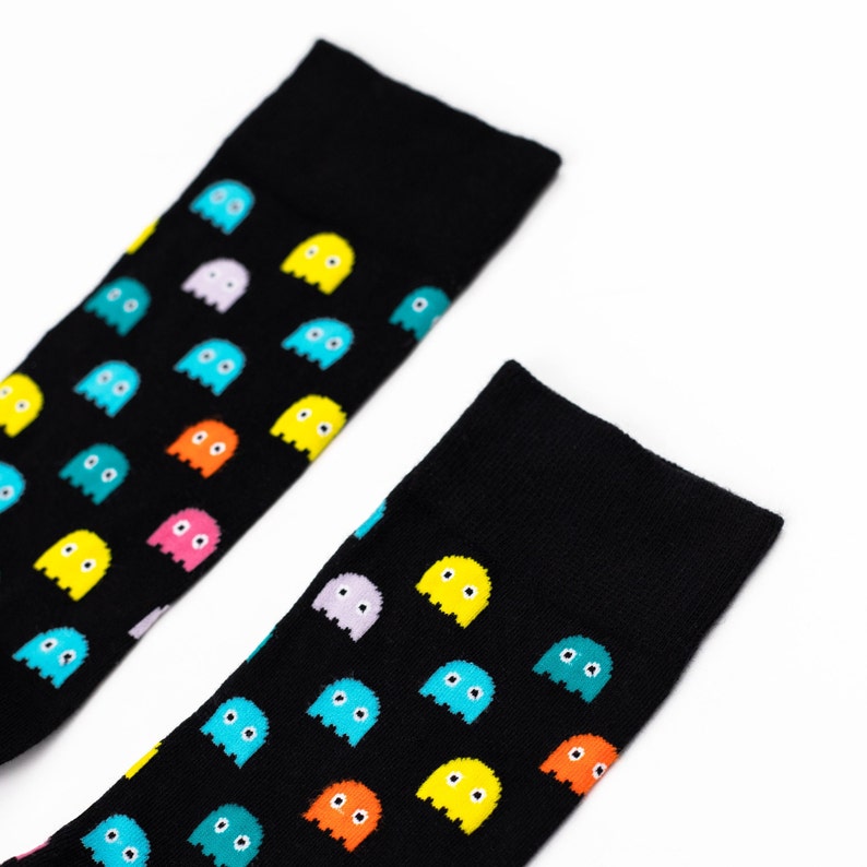Pac-man Socks, Gift for Gamer, Game Socks, Retro Game Socks, Arcade ...