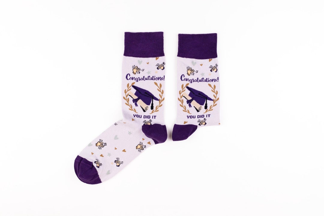 Graduation Socks, YOU DID IT Gift, Graduation Gift, Congratulations ...