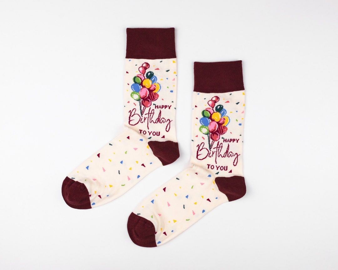 Birthday Socks, Happy Birthday Socks, Birthday Gift, Birthday Party ...