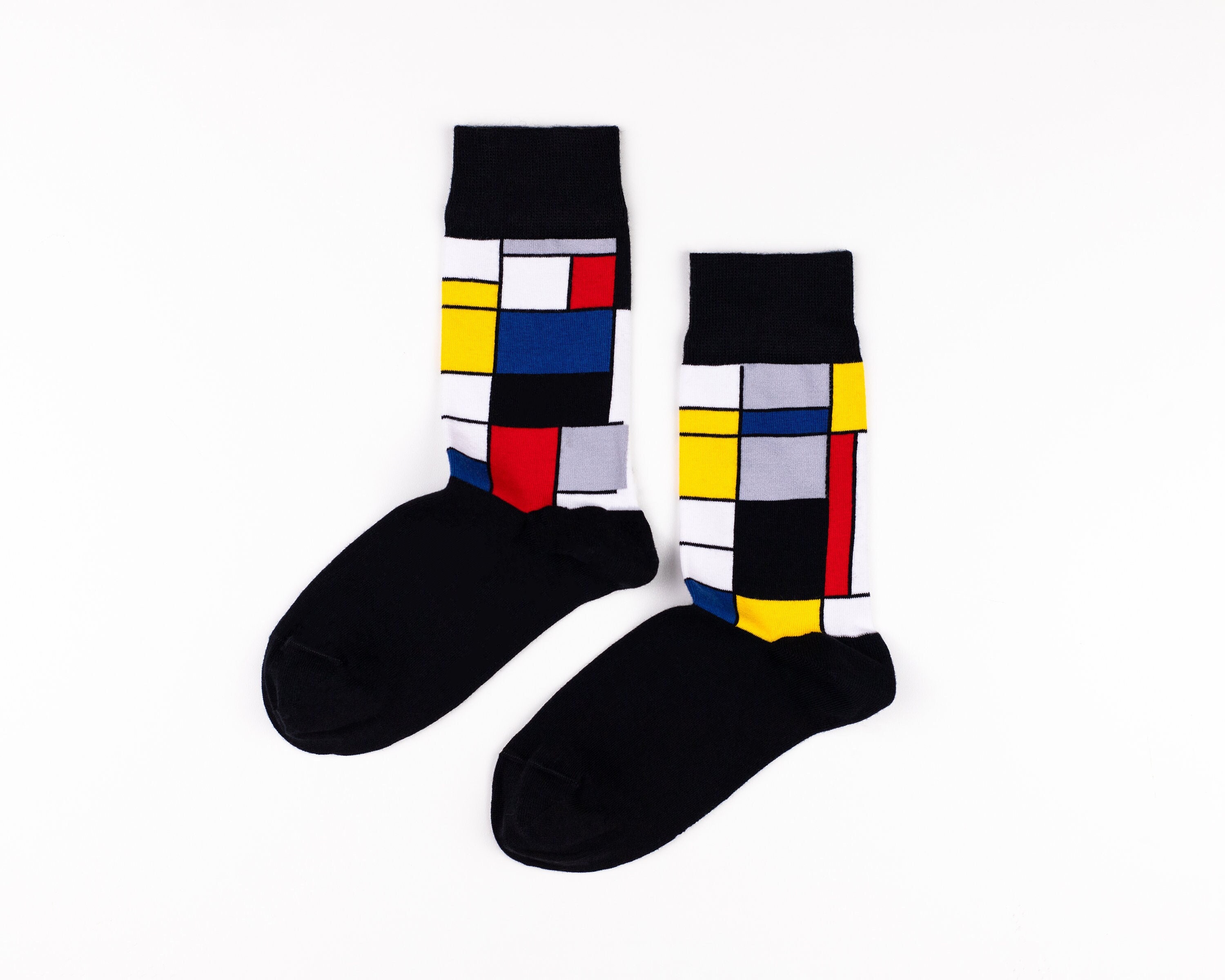 Piet Mondrian Art Socks, Art Socks, Art Lovers Gift, Colorful Socks ...
