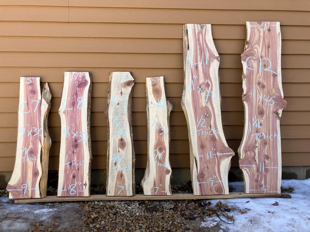 Live Edge Red Cedar Slabs - Etsy
