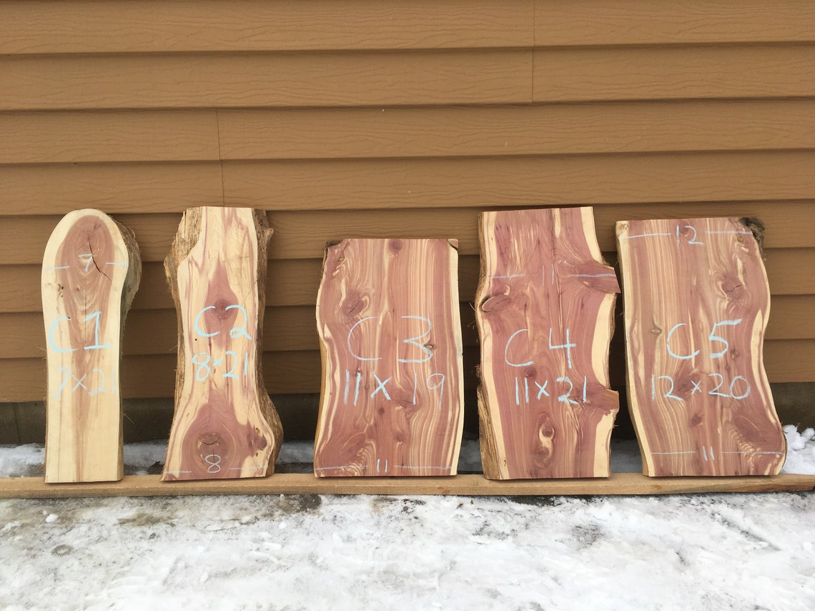 Live Edge Red Cedar Slabs - Etsy