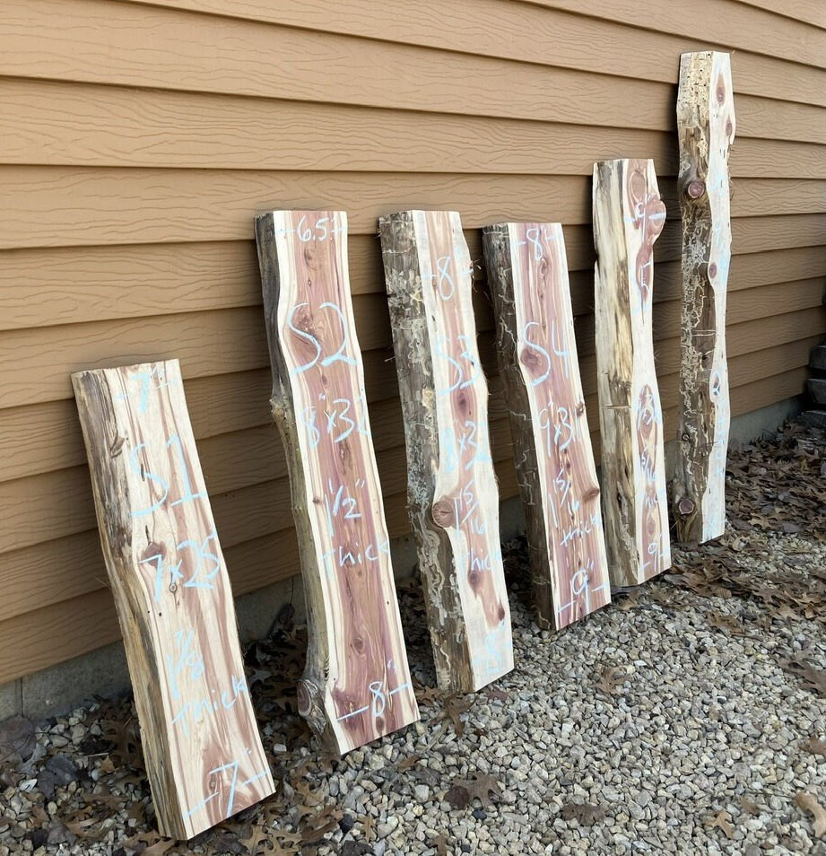 Live Edge Red Cedar Thick Slabs - Etsy
