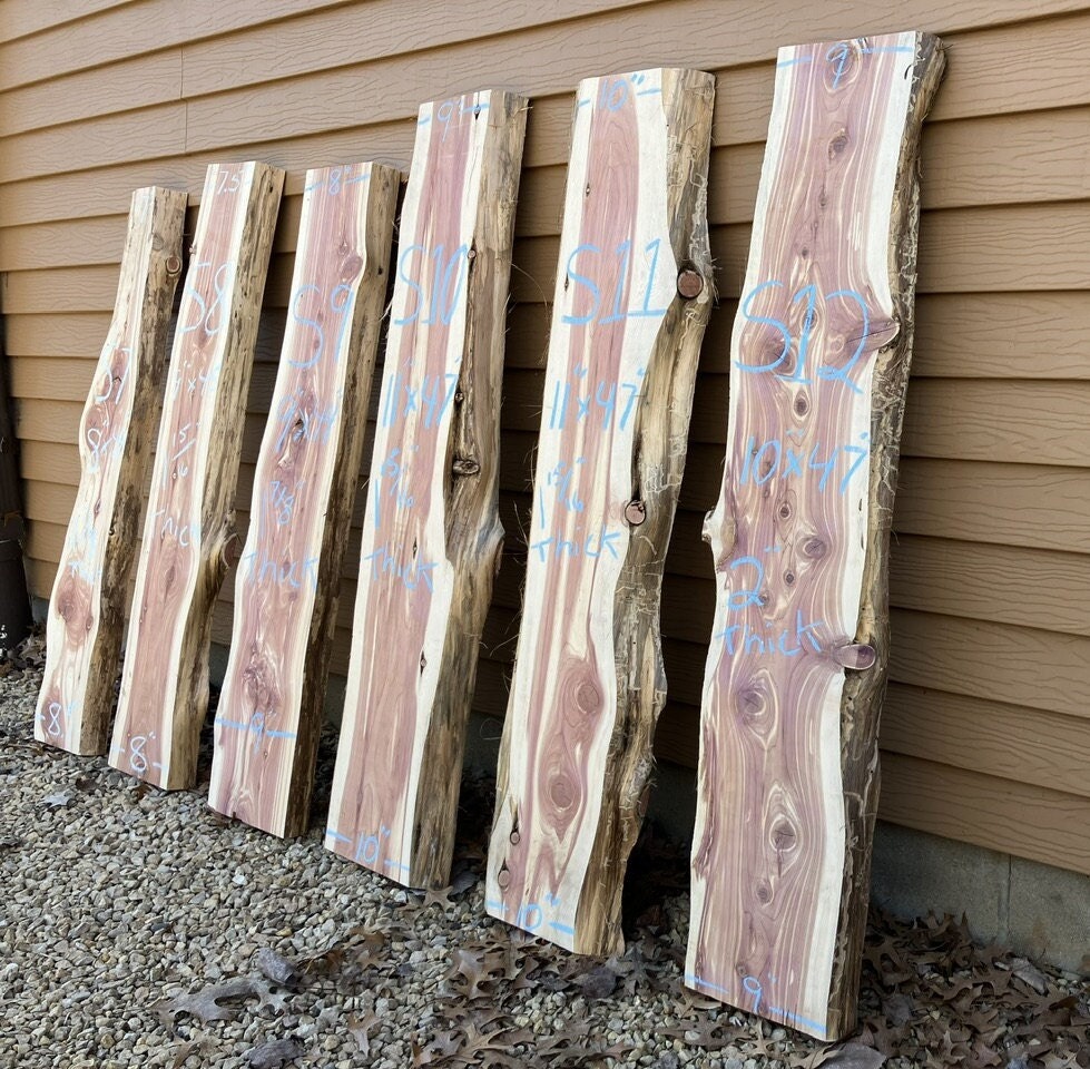 Live Edge Red Cedar Thick Slabs - Etsy