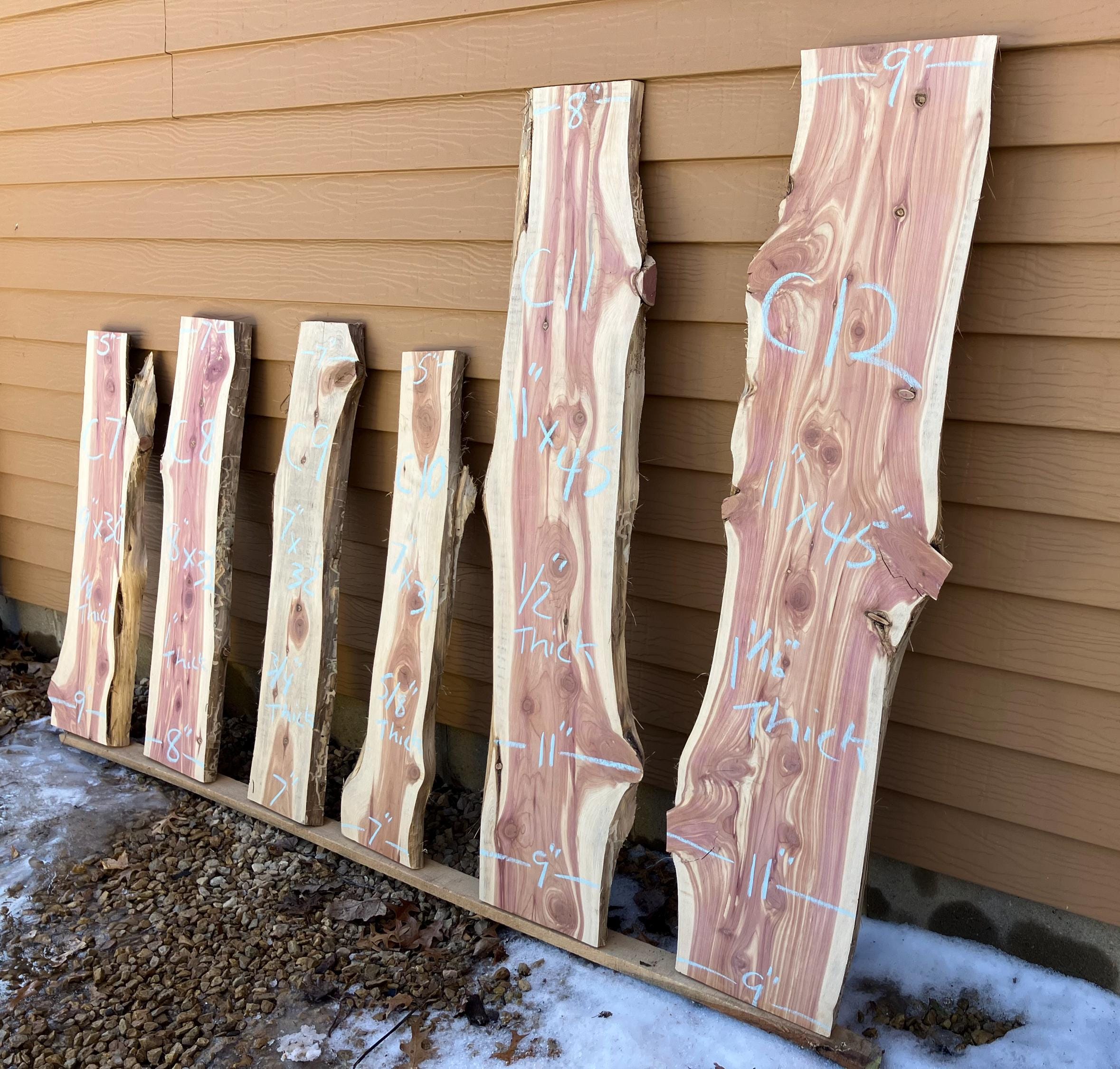 Live Edge Red Cedar Slabs - Etsy